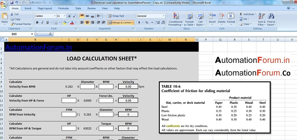 Load calculation tool - Electrical Motor - Software and Tools ...