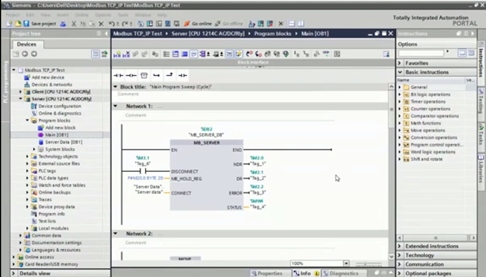 How to connect two siemens PLC using Modbus Tcp_ip? - Siemens ...