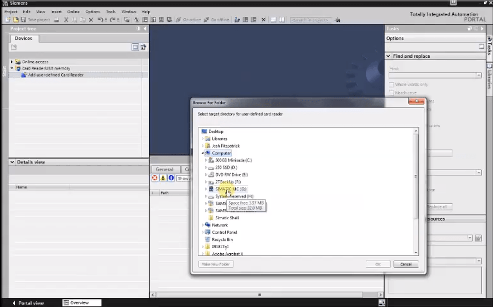 How to take backup of program from seimens PLC to SD card - Siemens ...