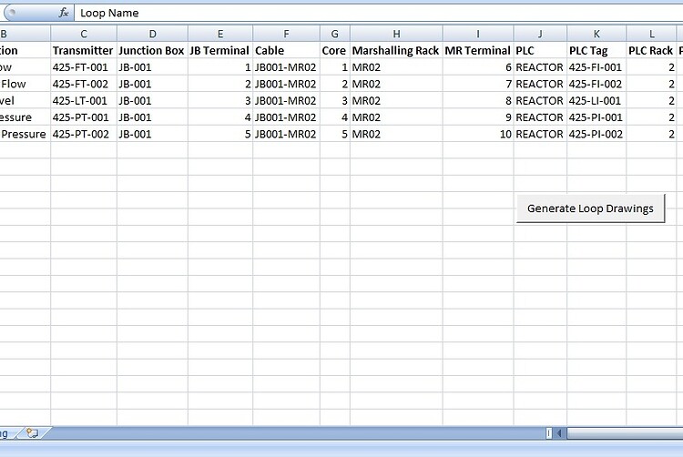 Free Instrumentation Loop drawing generator - Excel Spreadsheet tool - Software and Tools ...