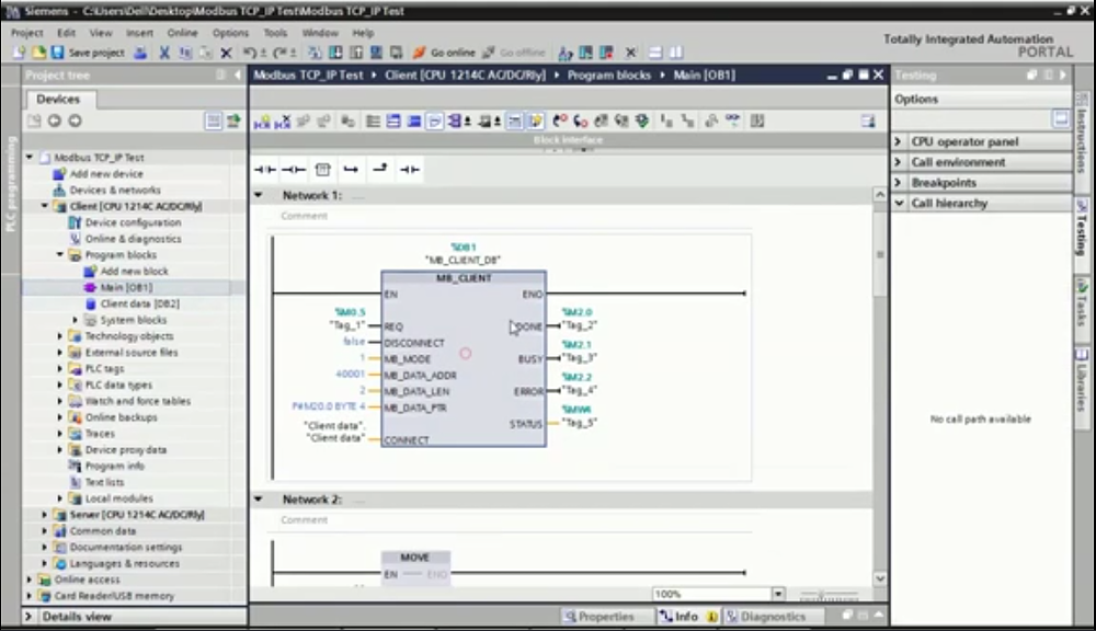 How to connect two siemens PLC using Modbus Tcp_ip? - Siemens ...