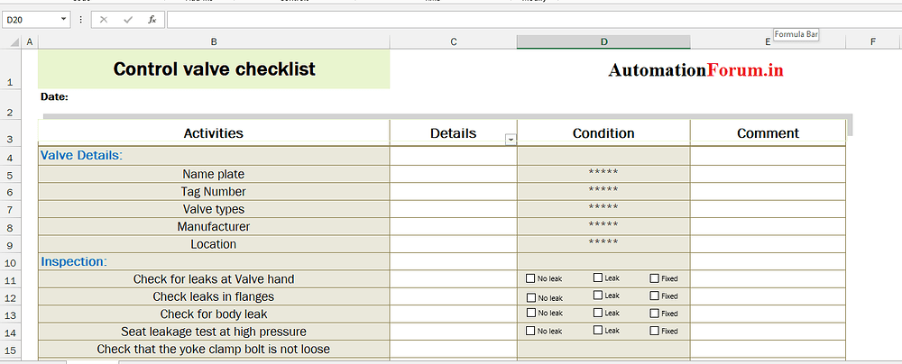 Butterfly Valve Maintenance Checklist - Catalog Library