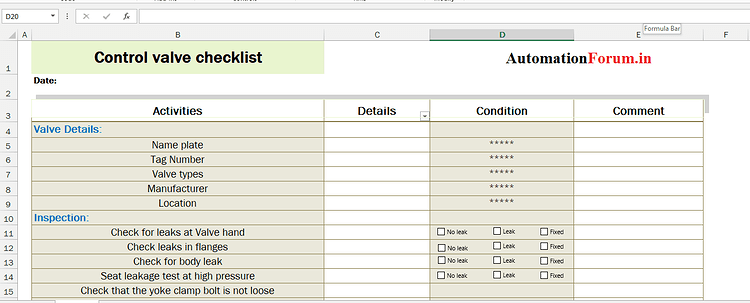 Control Valve maintenance checklist - Valves - Industrial Automation ...